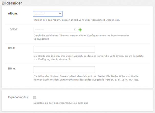 Bilderslider einbinden